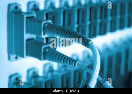 optic fiber hub as part of internet infrastructure Stock Photo - Alamy