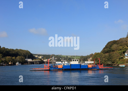 the fowey to bodinnick ferry crossing the river fowey in cornwall, uk ...