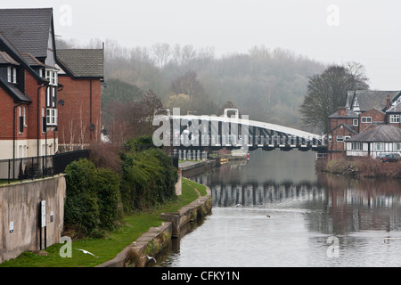 The first electrically operated swing bridge in Britain, over the River ...