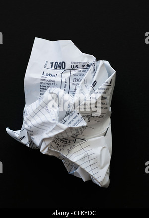 Studio shot of crumpled document Stock Photo - Alamy
