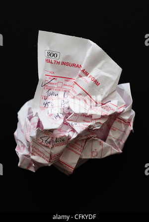Studio shot of crumpled document Stock Photo - Alamy