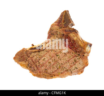 A cooked t-bone steak Stock Photo - Alamy