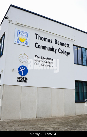 Thomas Bennett Community College in Crawley West Sussex Stock Photo - Alamy
