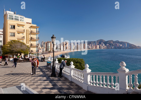 Benidorm's old town terrace, with it's typical veranda landmark and the ...