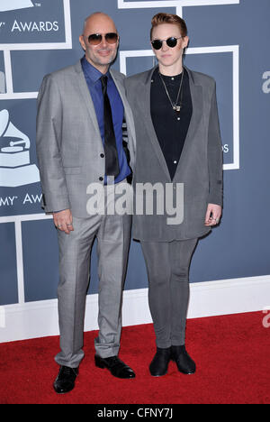 Ben Langmaid and Elly Jackson of La Roux arriving at the 53rd Annual ...