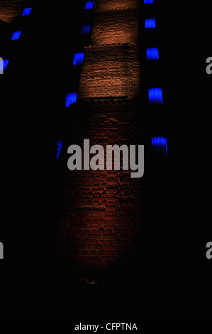 highlighted, the old brick house at night Stock Photo - Alamy