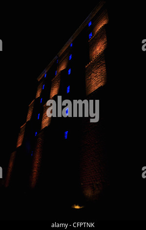 highlighted, the old brick house at night Stock Photo - Alamy