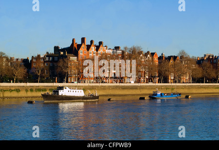 Chelsea, North bank Stock Photo - Alamy