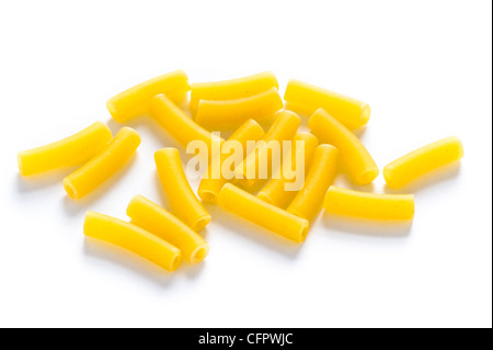 dried italian pasta (macaroni) isolated on white background Stock Photo ...