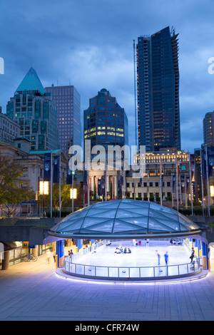 Ice Rink, Robson Square, Downtown, Vancouver, British Columbia, Canada ...