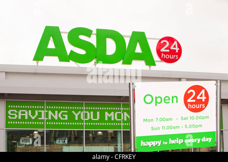 Asda 24 hours store in Newcastle-under-Lyme UK Stock Photo - Alamy