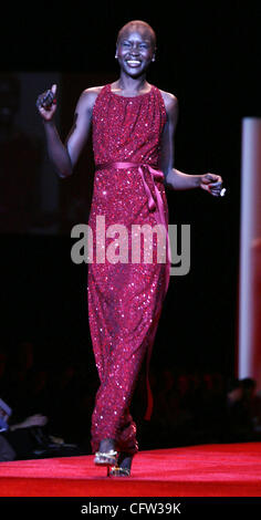 Alek Wek walks the runway during the Thom Browne Fall/Winter 2025 ...