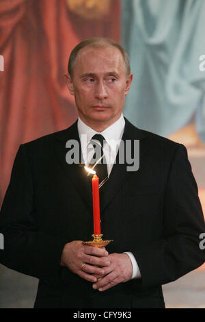 Vladimir Putin attends Easter service in Christ Savior Cathedral in ...