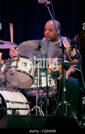 Jeff "Tain" Watts on drums at Town Hall during JVC Jazz Festival 2007 ...