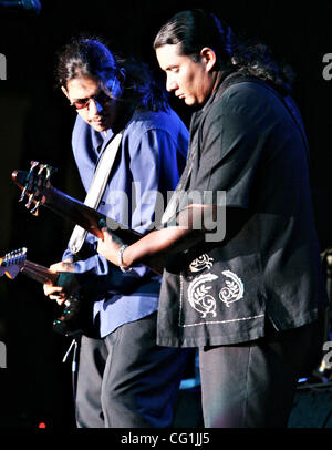 Jojo Garza of Los Lonely Boys performs at On The Bricks in Atlanta's ...