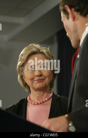 NY Governor Eliot Spitzer is joined by NY Senator Hillary Clinton to ...