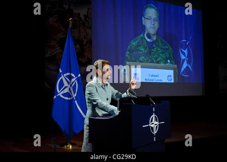 Aug. 23, 2011 - Brussels, BXL, Belgium - Oana Lungescu, the NATO ...