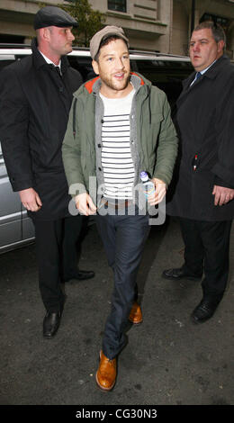 X Factor 2010 winner Matt Cardle arrives at the May Fair hotel London ...