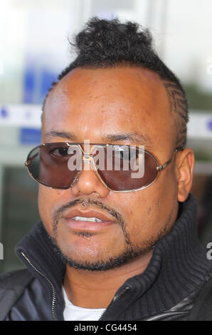 Allen Pineda Lindo aka Apl.de.ap of the group Black Eyed Peas arriving ...
