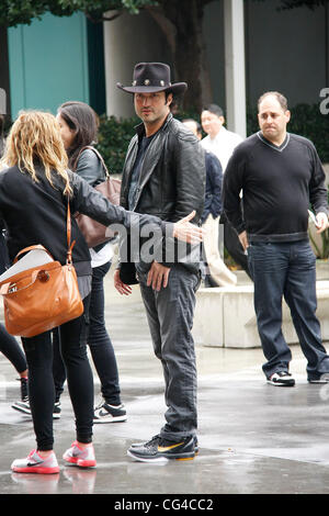 Robert Rodriguez, arrives at the Staples Centre to watch the LA Lakers ...