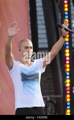 24th Aug 2012. Max George on stage for THE WANTED and Tyra Banks in ...