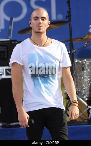 24th Aug 2012. Max George on stage for THE WANTED and Tyra Banks in ...