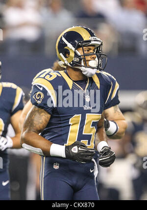 St. Louis Rams wide receiver Brian Quick (83) stands with teammate Tony ...