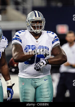 Dallas Cowboys defensive tackle Josh Brent (95) stands on the field ...