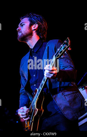 Guitarist Dave Welsh of The Fray performs on-stage at the Molson ...