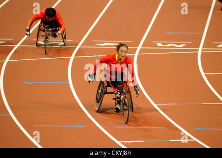 Tina McFadden (USA) wins Gold at London 2012 Paralympic Games - Women's 400m T54 Final - Olympic ...