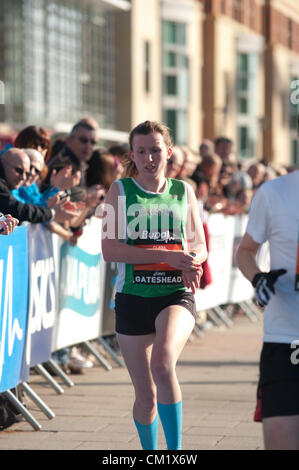 Clara Evans of Hereford and County AC crossing the line to win the ...