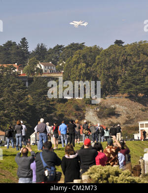 The Space Shuttle Endeavour was flown over Houston, Texas, during its ...