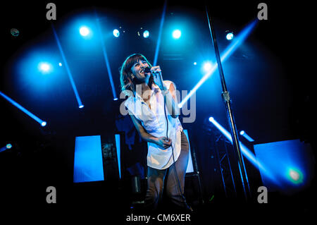 Canadian electronic music band Dragonette performs at the CNE Bandshell ...