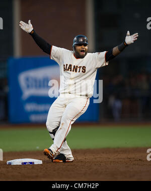 Oct. 22, 2012 - San Francisco, California, USA - NLCS MVP Marco Scutaro ...