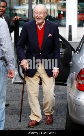 David Jacobs CBE British actor and broadcaster seen arriving at the BBC ...
