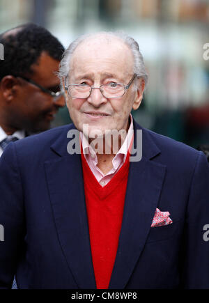 David Jacobs CBE British actor and broadcaster seen arriving at the BBC ...