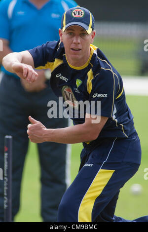 Australia's Xavier Doherty during the first Ashes Test at the Gabba in ...