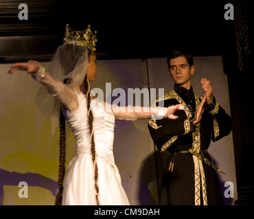 June 28, 2012 - Tbilisi, Georgia. Traditional Georgian folk dance ...