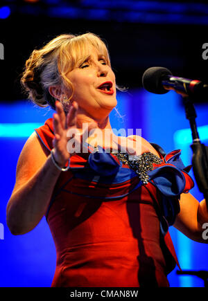 Opera singer Lesley Garrett singing live at Cardiff International Arena ...