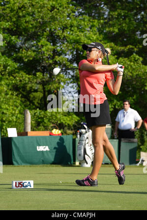 Natalie Gulbis on the first hole in the first round of the Jamie Farr ...