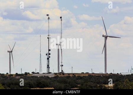 July 12, 2012 - Holbrook, Arizona, U.S - Wind turbines at the Dry Lake ...