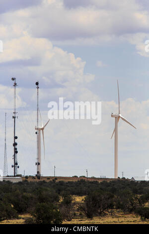 July 12, 2012 - Holbrook, Arizona, U.S - Wind turbines at the Dry Lake ...