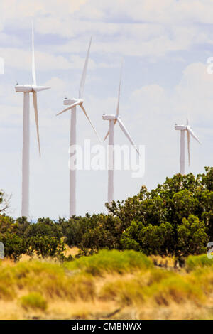 July 12, 2012 - Holbrook, Arizona, U.S - Wind turbines at the Dry Lake ...