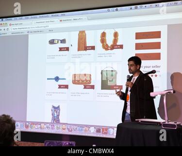 July 12, 2012 - Palo Alto, California, U.S. - ALEX GOLUC, left, ADAM ...