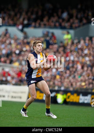 Brad Sheppard of the Eagles during the Round 17 AFL match between the ...