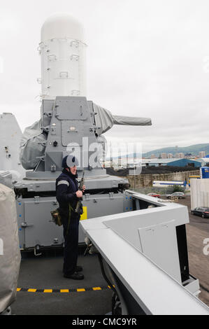 Belfast, 16/07/2012 - Phalanx CIWS anti ship missile system (known as a ...