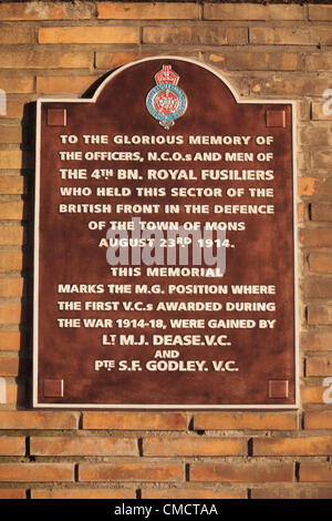 Nimy Bridge at Mons, Belgium at which Private Sidney Godley VC won the ...