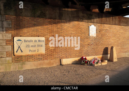 Nimy Bridge at Mons, Belgium at which Private Sidney Godley VC won the ...