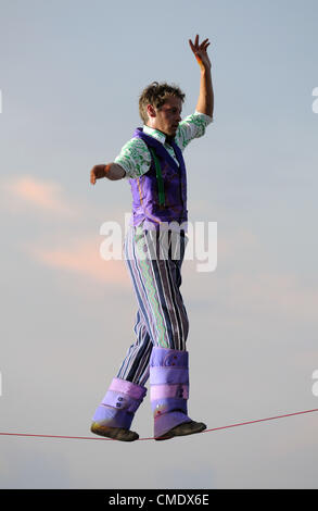 Tight rope walker. Tightrope walker. Artists Perform In The Battle Of ...