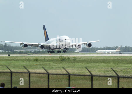 1st Aug 2012. HOUSTON: This is the inaugural flight of Lufthansa's ...